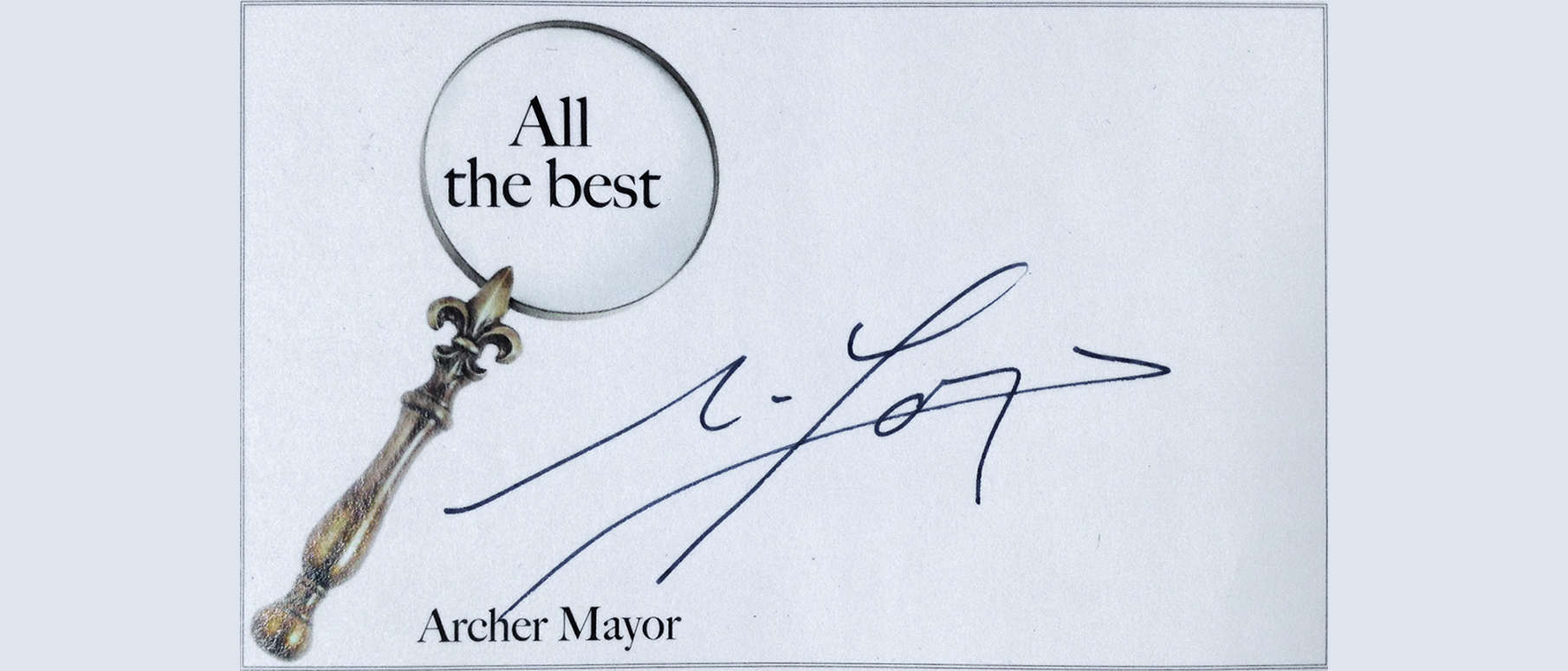 Archer Mayor Signed Bookplate